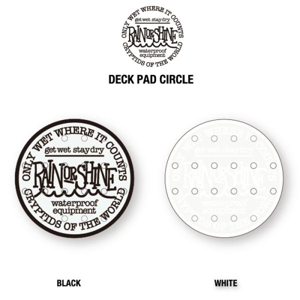 【ブランド】RAIN OR SHINE【品番】25ROS-K30【アイテム】DECK PAD CIRCLE【カラー】BLACK , WHITE【サイズ】直径8cm , 高8mm【マテリアル】PVC【注】画像中のベージュの部分は台紙となってお...