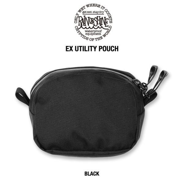【ブランド】RAIN OR SHINE【品番】25ROS-A11【アイテム】EX UTILITY POUCH【カラー】BLACK【サイズ】H11/85×W15×D4cm【Fabric】Polyester 600 X 900D PU(RPET...