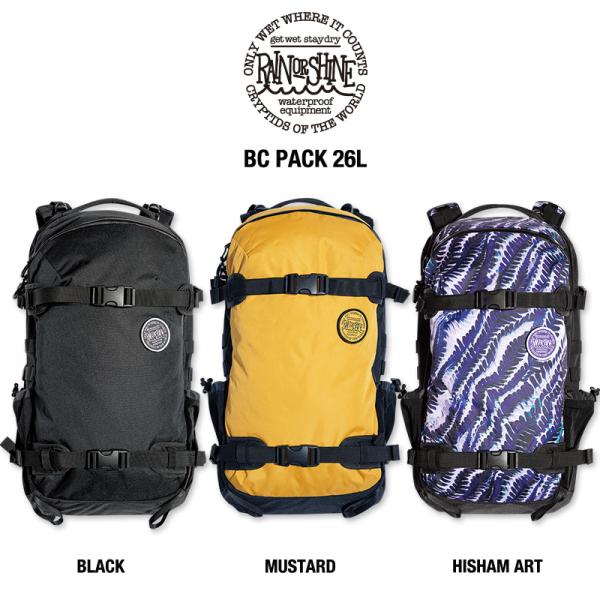 【発売日：2026年11月02日】【ブランド】RAIN OR SHINE【品番】26ROS-K04【アイテム】BC PACK 26L【カラー】BLACK , MUSTARD , HISHAM ART【サイズ】H55×W32×D15cm【容量...