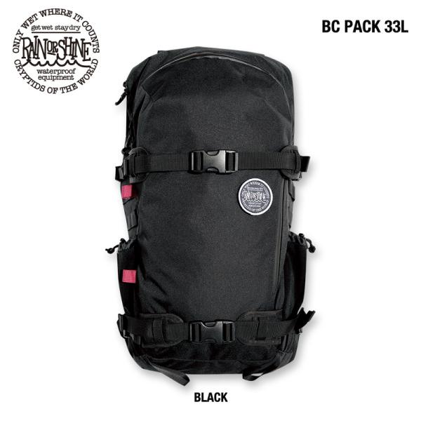 【発売日：2026年11月02日】【ブランド】RAIN OR SHINE【品番】26ROS-K05【アイテム】BC PACK 33L【カラー】BLACK【サイズ】H57×W33×D18cm【容量】約33L【Fabric】Polyester ...
