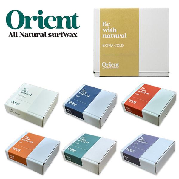 【ブランド】ORIENT ALL NATURAL SURFWAX【アイテム】SURF WAX【タイプ】BASE COAT / TROP / WARM / MID / COOL / COLD / EX COLD【内容量】100g