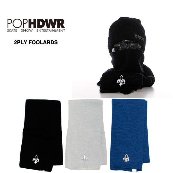 【ブランド】POP HDWR【アイテム】2PLY FOOLARDS/マフラー【カラー】BLACK,GREY,PETROL