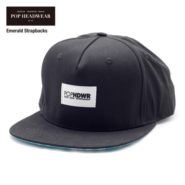 【ブランド】POP HDWR【アイテム】EMERALD STRAPBACK【カラー】BLACK-EMERALD【サイズ】FREE (strapback closure)【マテリアル】 Cotton