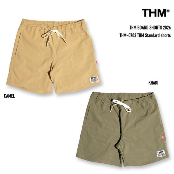 【ブランド】THM (THE HARD MAN (ザハードマン)【アイテム】THM standard shorts【カラー】CAMEL / KHAKI【マテリアル】ポリエステル100%【サイジング】S/ウエスト76cmヒップ101cmワタリ...