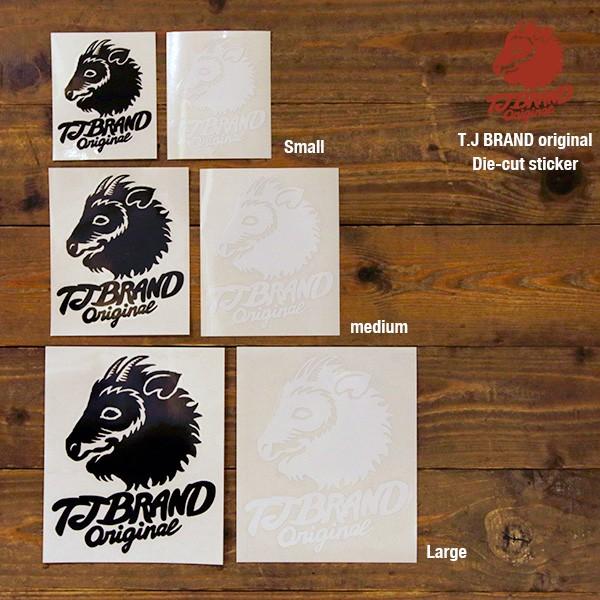 【ブランド】T.J BRAND【アイテム】T.J BRAND ORIGINAL Die-cut sticker【カラー】BLACK / WHITE【サイズ】MEDIUM/110mm×132mm