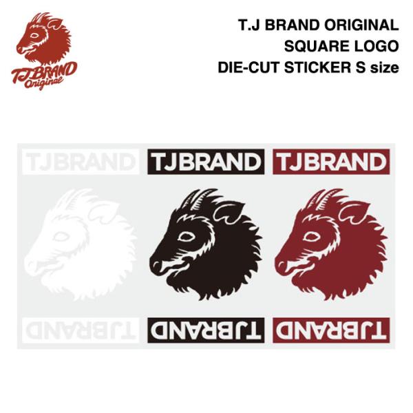 【ブランド】T.J BRAND【アイテム】T.J BRAND ORIGINAL SQUARE LOGO Die-cut sticker 2024【カラー】WHITE / BLACK / T.J RED【サイズ】SMALL / 60×100mm