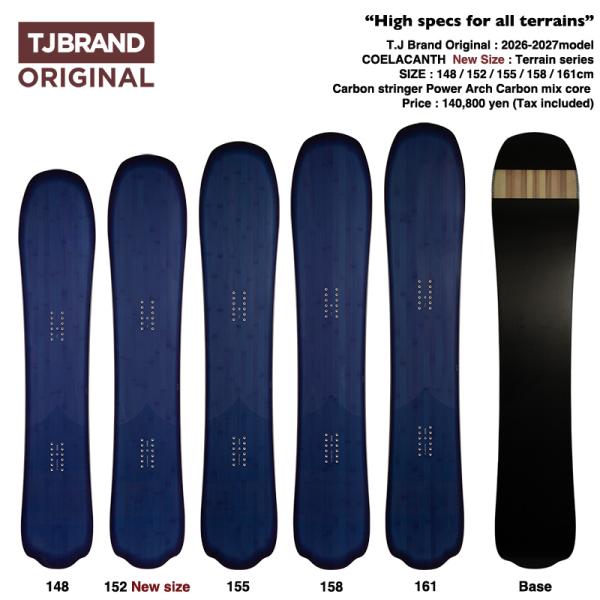 【発売日：2026年06月01日】【ブランド】T.J BRAND Original【シーズン】2026-2027モデル【アイテム】Coelacanth/シーラカンス【トップシート】Bamboo topsheet【TOP FINISH】Nav...