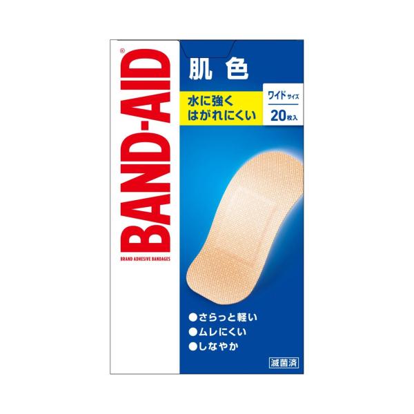 Mサイズよリ10mm幅の広いゆとりのサイズ。ちょっと大きめのキズに最適。滅菌済。
