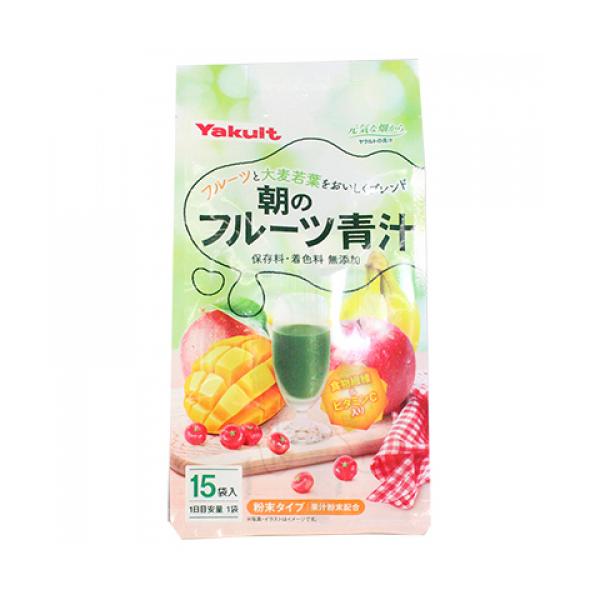 朝摘み青汁に、4種のフルーツをブレンドして、フルーティーな美味しさに仕上げました。爽やかな朝に合う、ジュース感覚の青汁です。