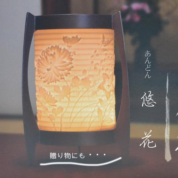 小さな行燈。ローソクを入れて使います白地のホヤには花模様があり、灯で浮かび上がりますホヤは特殊な蝋で出来ているため、灯が柔らかく心が和みます■本体の大きさ　約９×１５cmホヤの大きさ　約８×１２cm■カップローソク　6個付き（約４時間タイプ...
