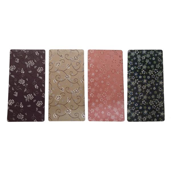 【商品説明】表：難燃加工生地裏：難燃加工ビニール難燃加工で燃えにくい加工を施した仏前荘厳敷物。綺麗な柄です。縫製仕立と異なり、薄くてズレにくいのが特徴です。※４色からご希望の色を選択くださいませ。【サイズ(約)】マット：巾３０cm　奥行１５...