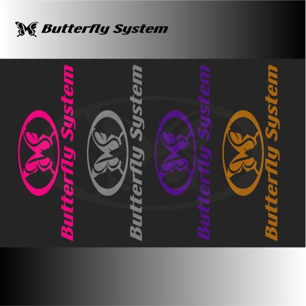 バタフライシステムオリジナルの様々な用途に対応出来る切り文字ステッカーオーバルロゴを使いインパクトを強めましたカラー：ラメシルバー ラメゴールド ラメピンク ラメヴァイオレット シルバー ゴールド ピンクサイズ: 横280mm×縦90mm（...