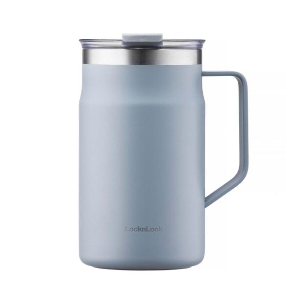 片手で開け閉め簡単！スイング式蓋つきのマグカップシリーズ・片手で開け閉めが簡単なスウィングロック式蓋付き・広口で奥まできれいに洗える・底面シリコーンパッド付きですべりにくい・真空二重構造で保温保冷可能・外面は粉体塗装なのできずに強い品番：L...