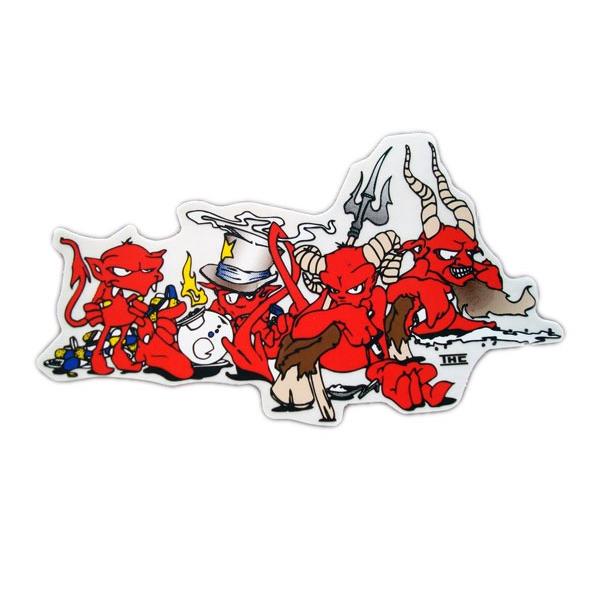 THC ステッカー（RED DEVILS）マリファナ（大麻）、カンナビス、420、関連のステッカーになりますサイズ：タバコとの比較画像でご判断ください素材：ビニール