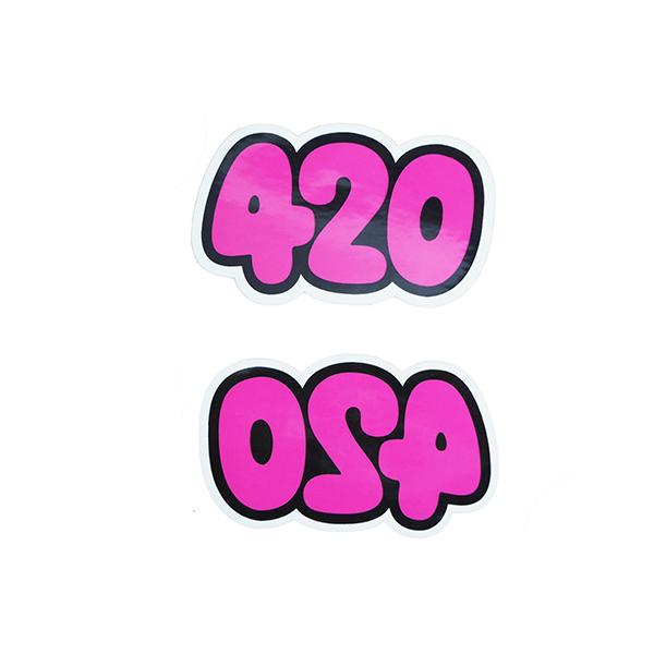 THC ステッカー 420 2枚セット C202この際だから数字で主張しよう。でもちょっぴり恥ずかしい方には反転仕様もセットでのお届けTHC、マリファナ、カンナビス、420、大麻関連のステッカーになります耐水性のあるビニールステッカーになり...