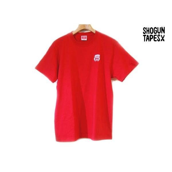 SHOGUN TAPESONE POINT CHEECH TEETシャツ RED WHITECHEECH&amp;CHONG チーチ&amp;チョン（チーチョン）のチーチの、アイコン刺繍が胸に入ったTシャツ、もれなくステッカーが付きますカラ...