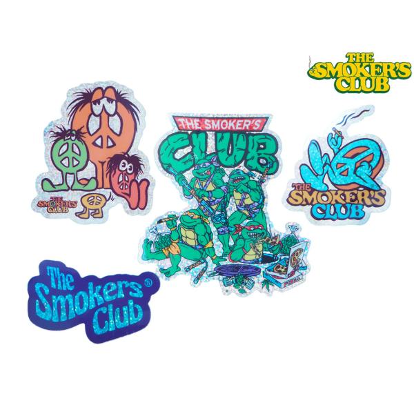 THE SMOKERS CLUB ザスモーカーズクラブグリッター ステッカーパック 4枚グリッター（ラメ）仕様のビニールステッカーです以下サイズのステッカー 4枚セットになります[サイズ]ピースマーク ブルー：8cm×7.5cmピースマーク...