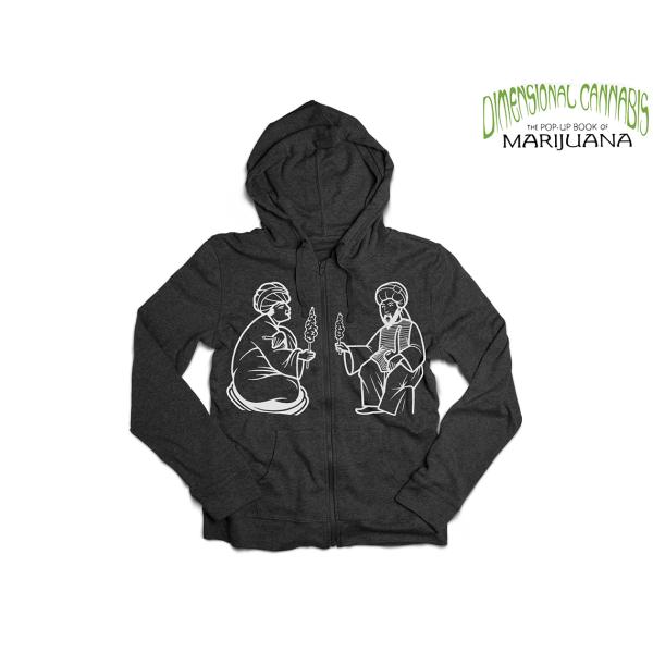 MIKE GIANT マイクジャイアントGURUS HOODIE ジップアップフーディー パーカーマリファナ（大麻）に関する世界初のポップアップブック（飛び出す絵本）DIMENSIONAL CANNABIS THE POP UP BOOK ...