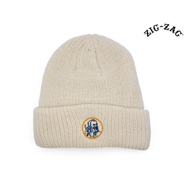 ZIG ZAG LE ZOUAVE BEANIEジグザグ オフィシャル ビーニー ニット帽子 クリーム老舗ローリングペーパー（巻紙）ブランドZIG ZAG ジグザグからオフィシャルのキャップです柔らかなアクリルウール混紡素材で暖かく、厚手で...