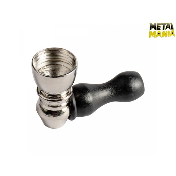 METAL MANIA NICKEL WOOD PIPEメタルマニア ニッケル ウッド パイプカナダのメタルパイプメーカー METAL MANIA メタルマニアから、小型のポケットサイズでシンプルな使い心地のパイプです。火皿部分はニッケル製...