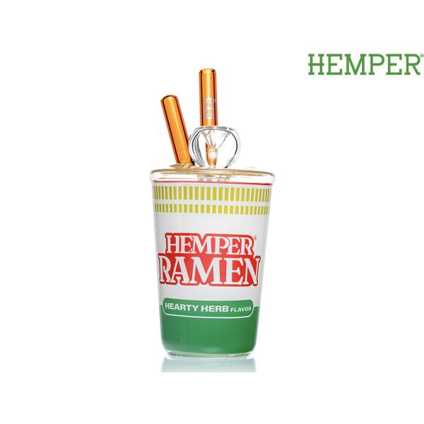 HEMPER RAMEN CUP BONGヘンパー ラーメン カップ ガラスボングアメリカはラスベガスのブランド、HEMPER ヘンパーから小型のガラスボングです。定番インスタントラーメンデザインテクスチャ加工された麺の天面と箸型のマウスピ...