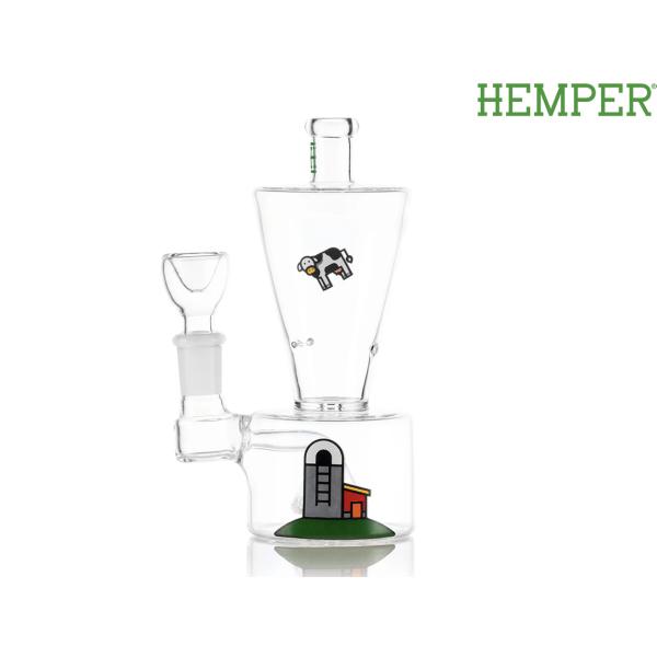 HEMPER TORNADO BONGヘンパー トルネード ガラスボングアメリカはラスベガスのブランド、HEMPER ヘンパーから小型のガラスボングです上部のチャンバーの、ベンチュリインレットによって煙を吸い込むと回転する気流を作り出します...