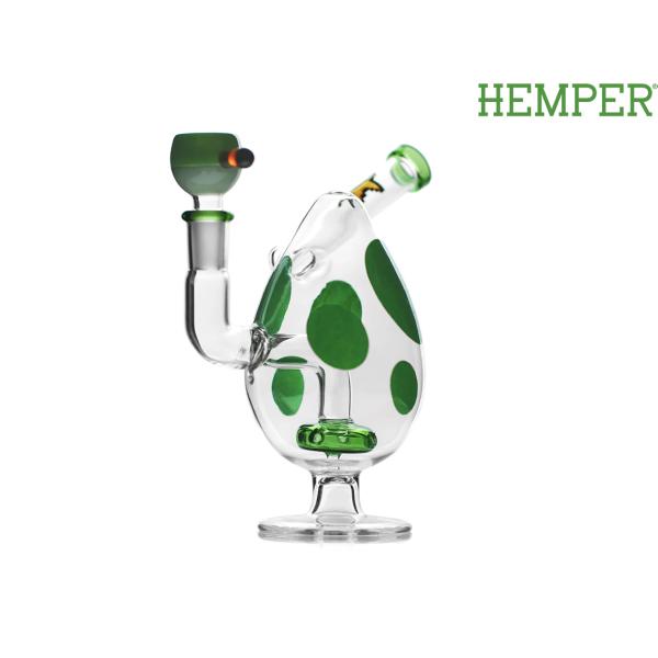 HEMPER SPOTTED EGG BONGヘンパー スポッテッド エッグ ガラスボングアメリカはラスベガスのブランド、HEMPER ヘンパーから小型のガラスボングですあの名作ゲームの卵をモデルとしたユニークなアイテムサイドカータイプのマ...