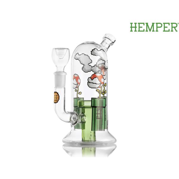 HEMPER GAMING FLOWER BONGヘンパー ゲーミング フラワー ガラスボングアメリカはラスベガスのブランド、HEMPER ヘンパーから小型のガラスボングですあの名作ゲームをモデルとしたユニークなアイテムステムチラム内蔵タイ...