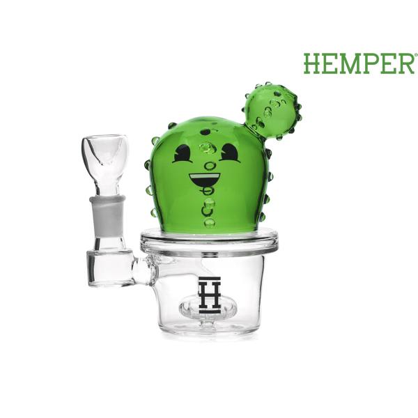 HEMPER HAPPY CACTUS BONGヘンパー ハッピーカクタス ガラスボングアメリカはラスベガスのブランド、HEMPER ヘンパーから小型のガラスボングですこの可愛いサボテンの顔は幸せそうな顔をしていますがボングとしてはパンチの...