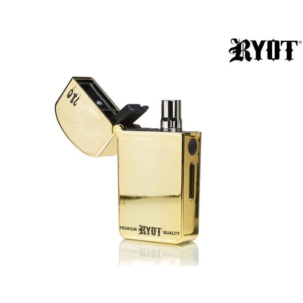 RYOT VERB 710 VAPORIZERヴァーブ ヴェポライザー ゴールドアメリカはマイアミのRYOT社から710 コンセントレート用のベポライザーバッテリーですZIPPO ジッポライターのようなデザイン、煌びやかなゴールドカラー非常...