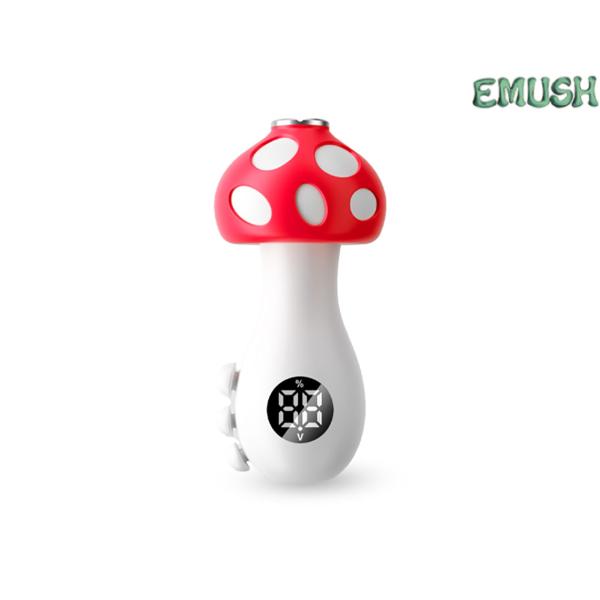 シリコンボディーの、かわいいマッシュルーム型、510カートリッジ使用のヴェポライザーバッテリーです。デザインボックスに入ってのお届けです。このデバイスは 550mAh バッテリーを搭載しており、プレヒート機能と、4つの電力レベル (2.8v...