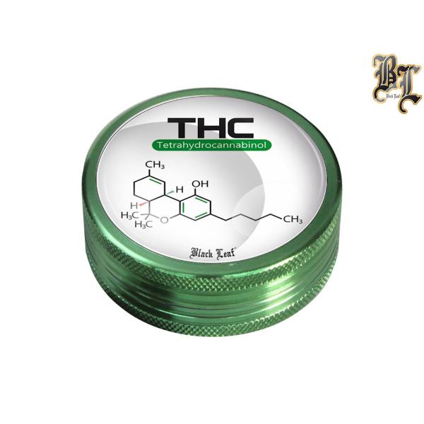 BLACK LEAF THC GRINDERブラックリーフ アルミ グラインダー 2パーツ グリーンドイツのガラスボング、パイプブランド、BLACK LEAF ブラックリーフからアルミのグラインダーです。2パーツ、2層式でダイアモンドカット...