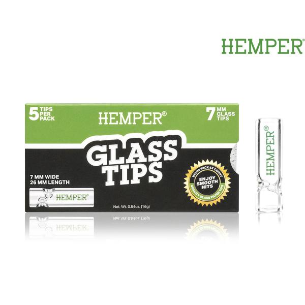 HEMPER GLASS TIPS 7mmヘンパー ガラスチップ ラウンド マウスピース ローチフィルター 5個入りアメリカはラスベガスのブランド、HEMPER ヘンパーから、お得な5個入り！ガラスフィルターティップスです。ジョイント（巻き...