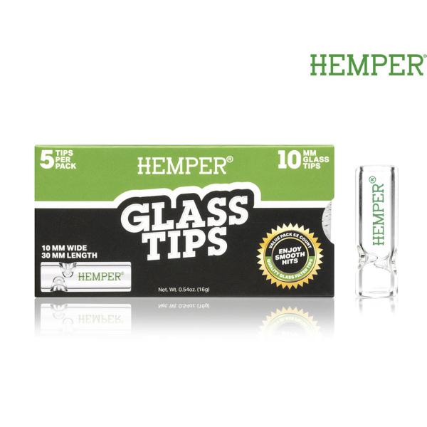 HEMPER GLASS TIPS 10mmヘンパー ガラスチップ ラウンド マウスピース ローチフィルター 5個入りアメリカはラスベガスのブランド、HEMPER ヘンパーから、お得な5個入り！ガラスフィルターティップスです。ジョイント（巻...