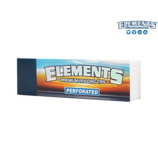 ELEMENTS TIPS PERFORATEDエレメンツ フィルター ティップス 折れ線 ミシン目 入りのりが強いので巻きやすいのが特徴のELEMENTS エレメンツ ローリングペーパーから、ジョイントのフィルターローチです。折れ線（ミシ...