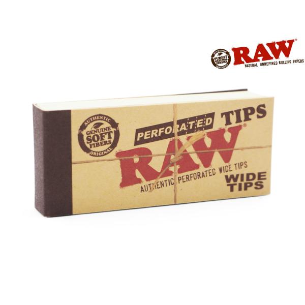 RAW FILTER PERFORATED TIPS WIDEロウフィルターティップス ワイド ローチ無漂白、塩素不使用でおなじみのローリングペーパー（巻紙）のRAW/ロウシリーズから、ジョイント（巻きタバコ）のフィルターローチです。こちら...