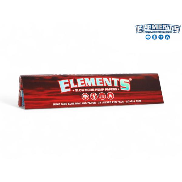 ELEMENTS RED HEMP KING SIZE SLIMエレメンツ レッド ヘンプ キングサイズスリム ローリングペーパーELEMENTS エレメンツシリーズは、のりが強いので巻きやすいのが特徴のゆっくりと燃えるスローバーニング極薄...