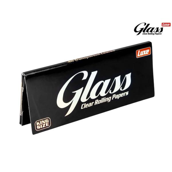 LUXE GLASS CLEAR KING SIZEグラス クリアー 透明 ローリーングペーパー キングサイズ添加物不使用、天然セルロースから作られたクリアー（透明）のローリングペーパー（巻き紙）です。ジョイント完成時には中身が透けて見える...