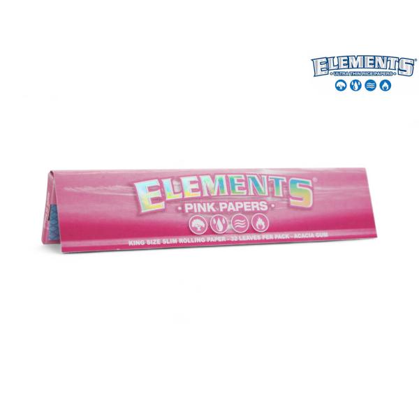ELEMENTS PINK KING SIZE SLIMエレメンツ ピンクカラー ローリングペーパー キングサイズスリムELEMENTS エレメンツシリーズは、のりが強いので巻きやすいのが特徴のゆっくりと燃えるスローバーニング極薄ライスペー...