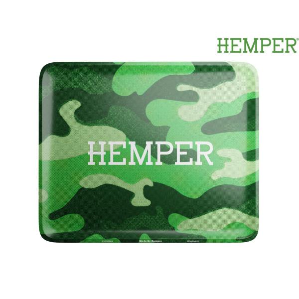 HEMPER CAMOUFLAGE ROLLING TRAYヘンパー カモフラージュ ローリングトレイ Lアメリカはラスベガスのボングブランド、HEMPER ヘンパーからアルミ製のローリングトレーです。このトレイではタバコをこぼしても安心パ...