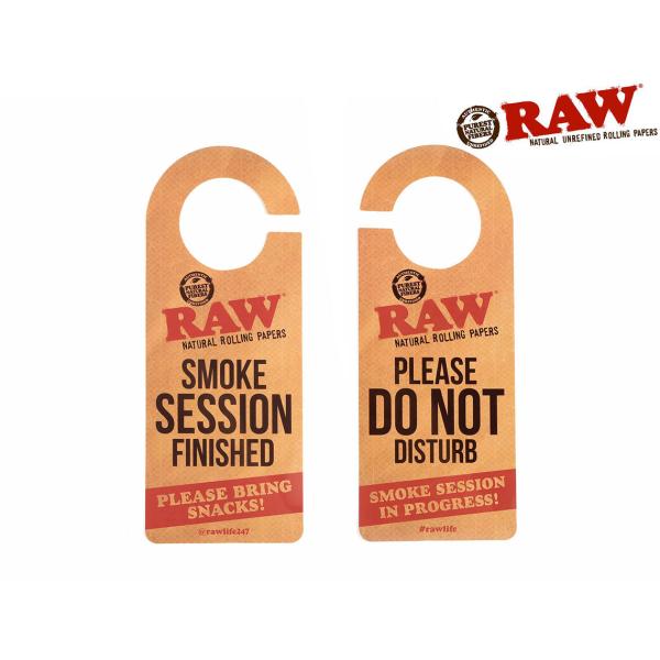 RAW DO NOT DISTURBロウ ドゥーノット ディスターブ ドアサイン無漂白、塩素不使用でおなじみのローリングペーパー（巻紙）のRAW/ロウシリーズから、海外のホテルなどのドアにぶら下がってるアレ（ドアハンガー）です。※画像は裏表...
