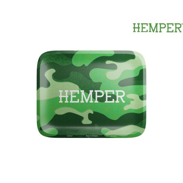 HEMPER CAMOUFLAGE ROLLING TRAYヘンパー カモフラージュ ローリングトレイ Sアメリカはラスベガスのボングブランド、HEMPER ヘンパーからアルミ製のローリングトレーです。このトレイではタバコをこぼしても安心パ...