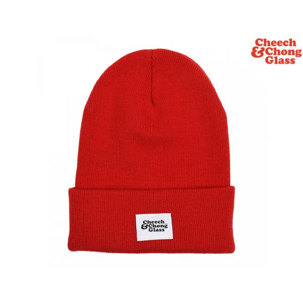 CHEECH&amp;CHONG GLASS BEANIEチーチ&amp;チョン グラス ニットビーニー レッドアメリカのNO.1スモークスター、チーチョンの完全オフィシャルブランド、ガラスパイプやガラスボングの、CHEECH&amp;CH...