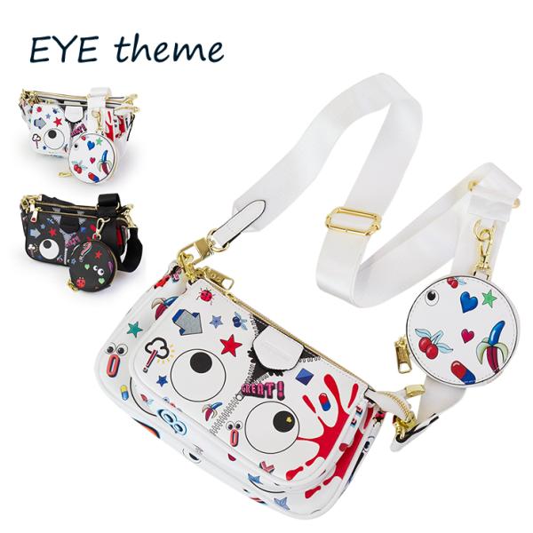 EYE THEME(アイテーマ)から、コンパクトなバッグとコインケースのセットアイテムが入荷。カラフルなイラストが散りばめられたエネルギッシュなデザイン。華やかなパターンを定番の形に仕上げたカジュアルで使い勝手の良いバッグです。サイズ違いの...