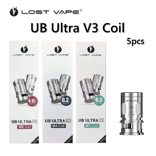 商品名】LostVape UB Ultra V3 Coil【コイルタイプ】・0.15Ω coil(60-80w)・0.2Ω coil(40-60w)・0.3Ω coil(30-40w)【内容品】UB Ultra V3 Coil×5【注意事項...