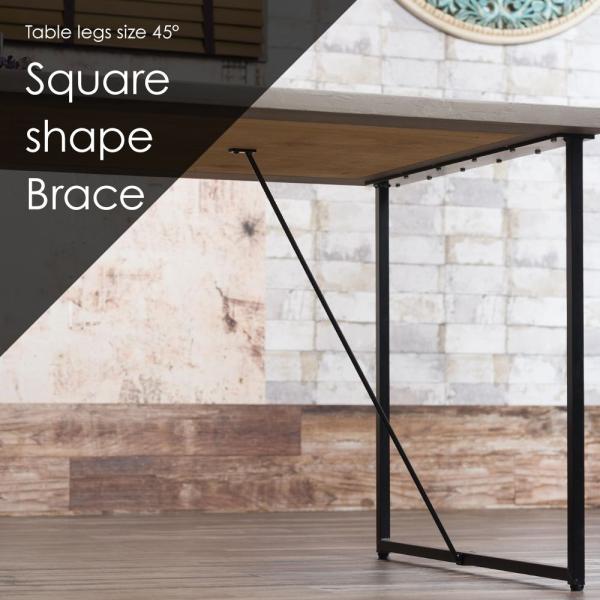 リメイクやDIYにぴったりな人気のロの字型のテーブルの脚専用の横揺れ防止ブレース。■商品名：ロの字型テーブルの脚 専用ブレース 2個組 テーブル専用 45度 高さ670mm■サイズ：全長約965mm、高さ約658mm、幅約709mm、奥行き...