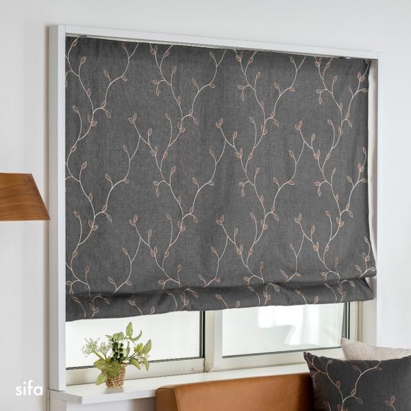 ■商品：ローマンシェード サイズオーダー シーファ YH8020■カラー：ダークグレー ■サイズ：1cm単位でサイズオーダー可能■仕様：シングル：ワンチェーンドラム式■素材：ポリエステル100%■機能：ウォッシャブルOK（手洗い）■付属品：...