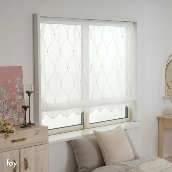 ■商品：ローマンシェード サイズオーダー フォイ YP3000■カラー：ホワイト ■サイズ：1cm単位でサイズオーダー可能■仕様：シングル：I型コード式■素材：ポリエステル100%■機能：ウォッシャブルOK（手洗い）■付属品：ローマンシェー...