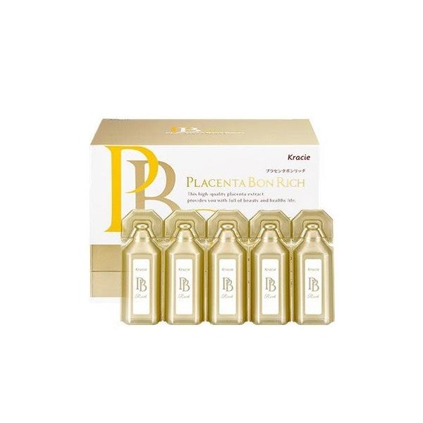 kracie プラセンタボンリッチ〈清涼飲料水〉 10ｍｌ×30本 【キレイの力。プラセンタエキス純末400mg配合】多彩な栄養成分が含まれたプラセンタ。よりリッチな満足感をお届けするため「プラセンタボンリッチ」はプラセンタの質、そして配合...