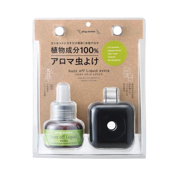 室内でも天然成分で虫よけできる、プラグアロマバスオフリキッド。 プラグにリキッドボトルをセットして、コンセントに挿すだけ！ 水も火も使わず、お気軽にお使いいただけます。 家族が安心して過ごせるように、殺虫成分、石油系化学合成成分を一切含まず...